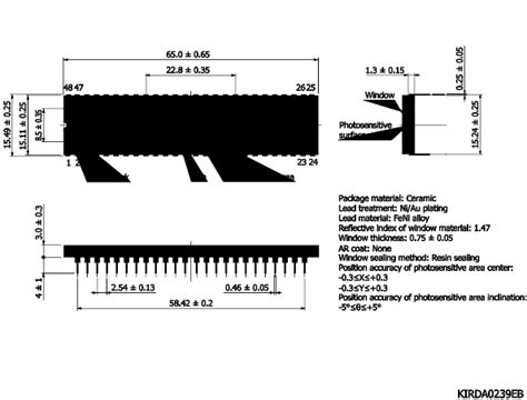 Ingaas Pin Photodiode Array G12430 046d Hamamatsu Photonics