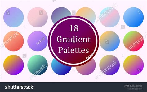 18 Linear Gradient Palette Swatches Set Stock Vector Royalty Free 2233589961 Shutterstock