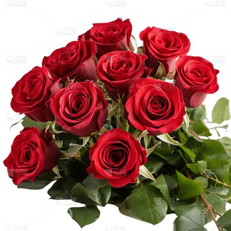 一束红色玫瑰花花朵素材 花瓣网