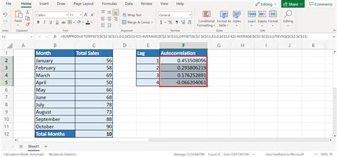 How To Calculate Autocorrelation In Excel Sheetaki