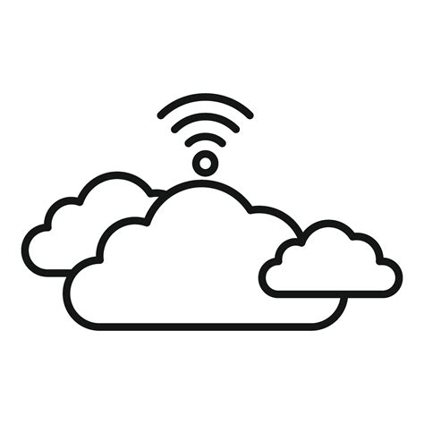 Internet Cloud Data Icon Outline Vector Smart Office 33630746 Vector Art At Vecteezy