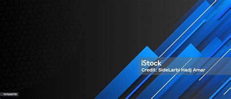 프레젠테이션 디자인을 위한 검은색 배경에 추상 파란색 선 0명에 대한 스톡 벡터 아트 및 기타 이미지 0명 3차원 형태 개념 Istock