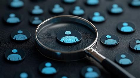 Magnifying Glass Focusing On Digital Network Connections Premium Ai Generated Image