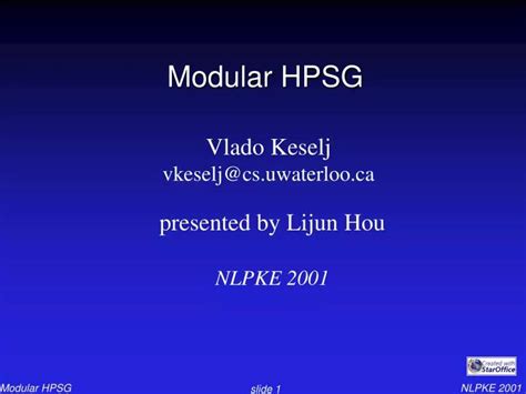 ppt modular hpsg powerpoint presentation free download id 4741261