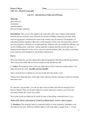 Lab 13 1 Identifiying Minerals SE Pdf Harper College GEG 112 Physical Geography Name Lab