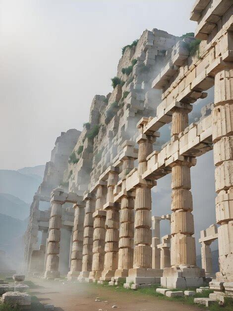 Premium Ai Image Stone Columns