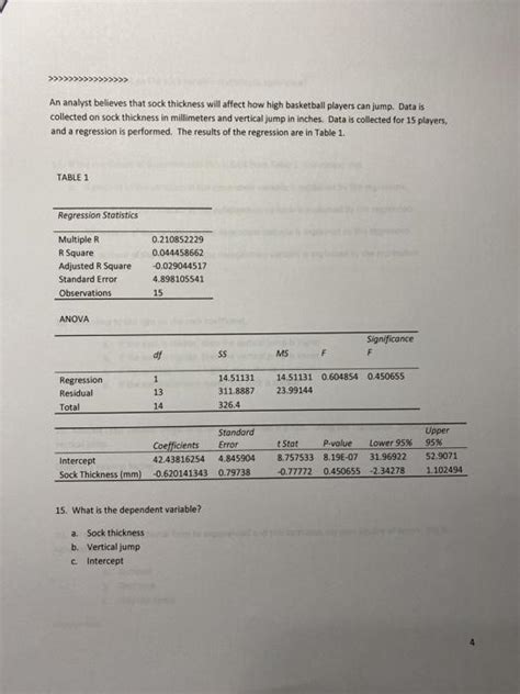 Solved An Analyst Believes That Sock Thickness
