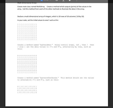 Solved Create Main Class Named Multiarray Create A Method