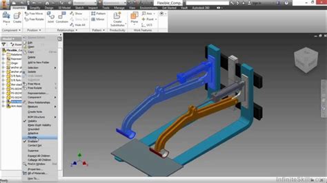 Autodesk Inventor Advanced Assemblies Tutorial Flexible Components Youtube
