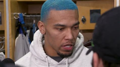 Lions Amon Ra St Brown With New Blue Hair Extra Motivated To Beat Rams