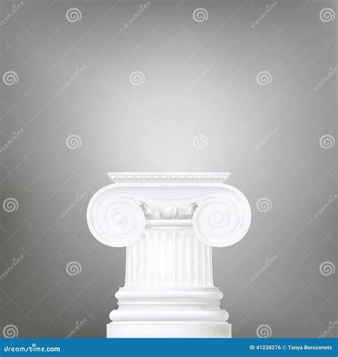 Background With Ionic Column Stock Vector Illustration Of Greece