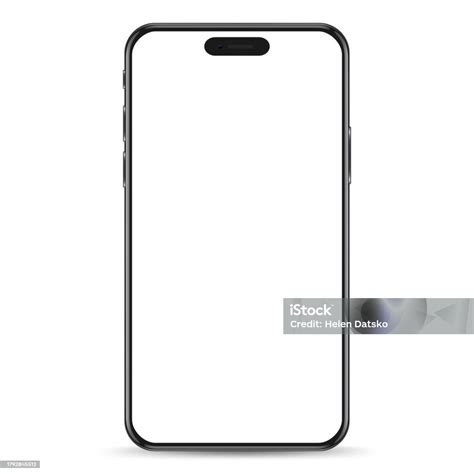 인포그래픽 글로벌 비즈니스를 위한 빈 흰색 화면이 있는 스마트폰의 스튜디오 샷 전면 View 디스플레이 벡터 일러스트 레이 션입니다 0명에 대한 스톡 벡터 아트 및 기타