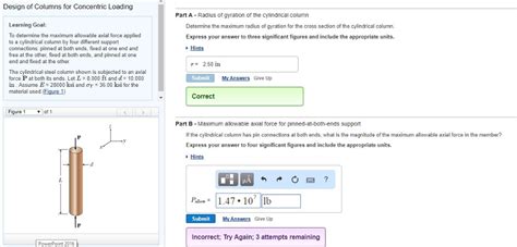 Solved Design Of Columns For Concentric Loading Part A