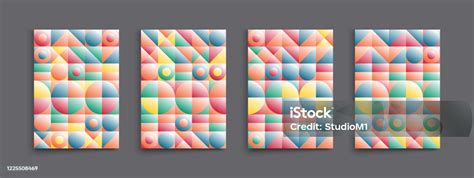 커버 디자인 템플릿 추상 기하학적 디자인 패턴은 브로셔 연례 보고서 잡지 포스터 프리젠 테이션 전단지 및 배너템플릿으로 사용할 수 있습니다 3차원 형태에 대한 스톡 벡터