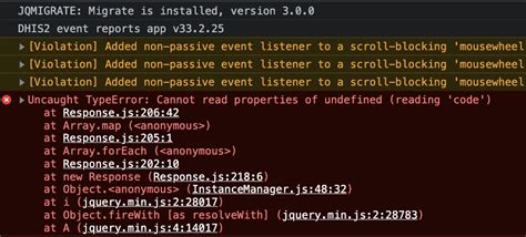 Issue With Event Reports App Support Assistance Technique DHIS2
