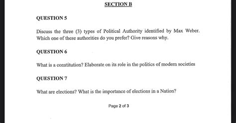 Section Bquestion 5discuss The Three 3 ﻿types Of