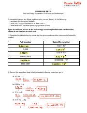 Chemistry Problem Set On Unit Conversions And Molar Mass Course Hero
