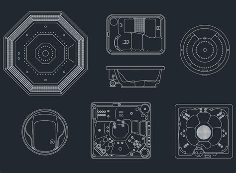 Autocad Jacuzzi Plan Cadblocks Hub For Industrial Design