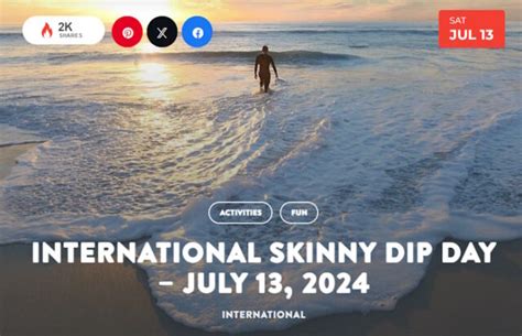 The Merriam Webster Dictionary Says The First Known Use Of Skinny Dip