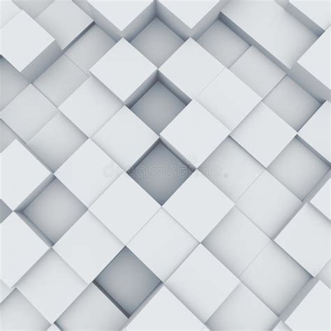 Abstract White 3d Cubes Background Stock Illustration Illustration Of Grey Advertise 164932297