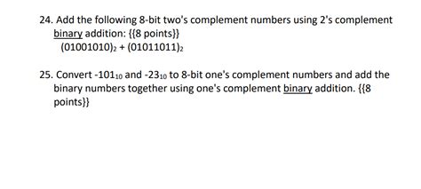 Solved Add The Following Bit Two S Complement Numbers Chegg