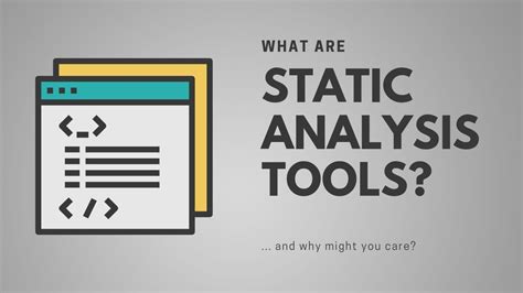 what are static analysis tools youtube