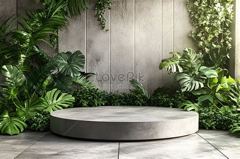 방에있는 대리석 플랫폼