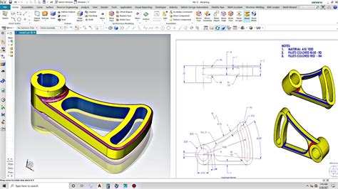 Nx 12 Tutorial 2 4 3d Model Design Advanced Youtube
