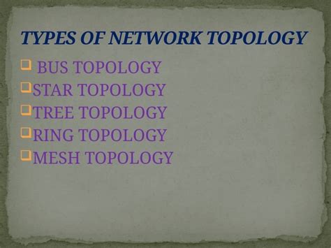 Network Topologies Of Computer Presentation Pptx