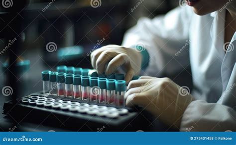 A Close Up Of A DNA Microarray With Tiny Probes Detecting The Presence Or Absence Of Specific