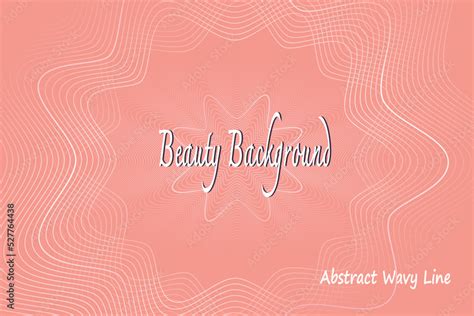 Abstract Wavy Line Background Design With Tiny Wavy Line Pattern On Coral Color Background