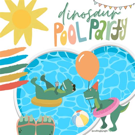 16 Dinosaur Pool Party Ideas Pool Party Party Pool Birthday Party