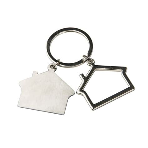 Llavero Doble Metálico En Forma De Casa Mk 017 For Promotional