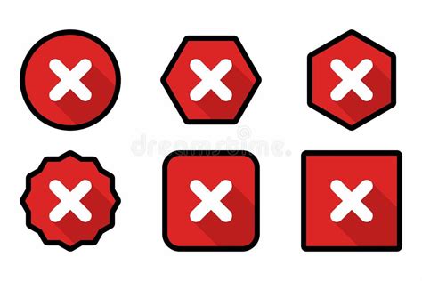 Wrong Marks Icon Set Cross Marks Rejected Disapproved No False Not Ok Wrong Choices Task