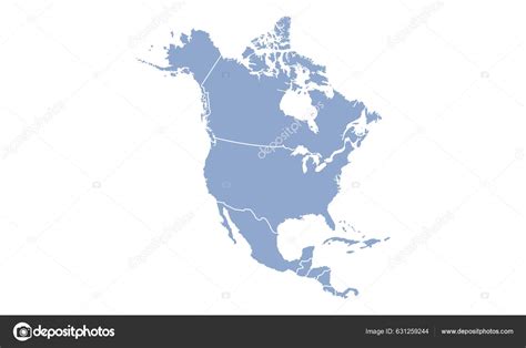 North America Map Vector Illustration Stock Vector By ©nicolasd98 631259244