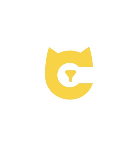 고양이 C 로고 아이콘 일러스트 Ai 다운로드 로고요고