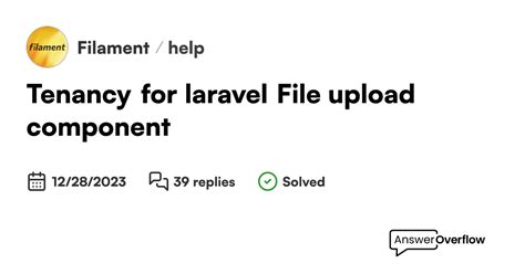 Tenancy For Laravel And File Upload Component Filament