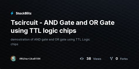 tscircuit and gate and or gate using ttl logic chips stackblitz