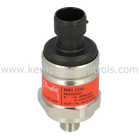 Danfoss 060g5507 Danfoss Pressure Transmitter 9000 Psi Max 3 Pin