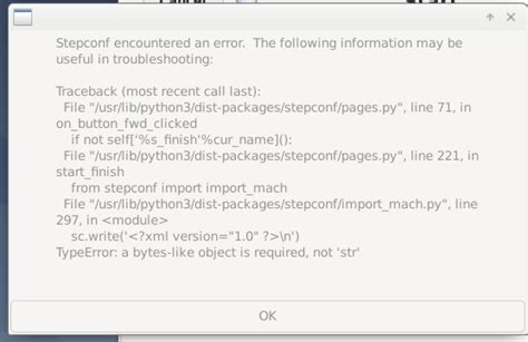 Mach Import Error Linuxcnc