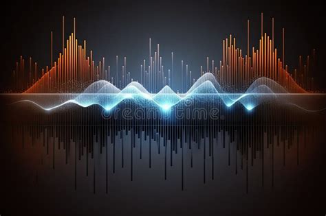 Abstract Sound Waves Music Equalizer Effect Colorful Frequencies On