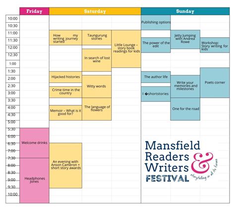 Program Grid Mansfield Readers And Writers
