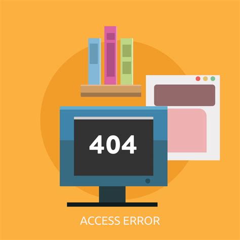 Access Error Conceptual Illustration Design Banner Flat Error PNG Transparent Clipart Image
