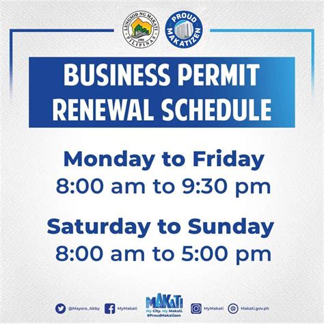 My Makati Here Is The Schedule For The Business Permit Facebook