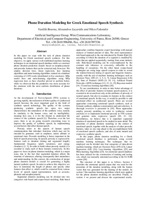 pdf phone duration modeling for greek emotional speech synthesis