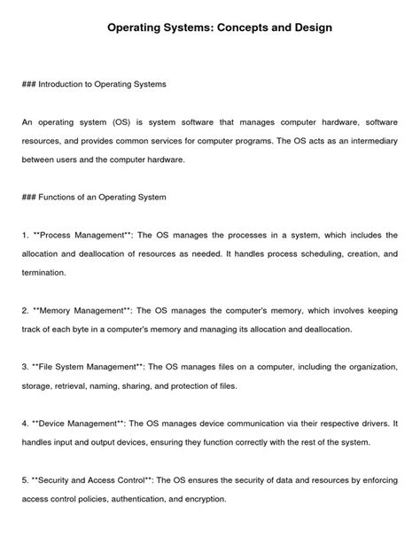 Operatingsystemsconceptsanddesign Pdf Operating System Process Computing