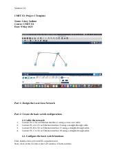CMIT Project LAN Design And Switch Configurations Course Hero