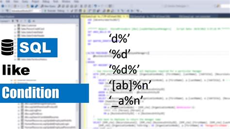 sql like condition sql wildcard sql tutoral sql sqltutorial datascience programming