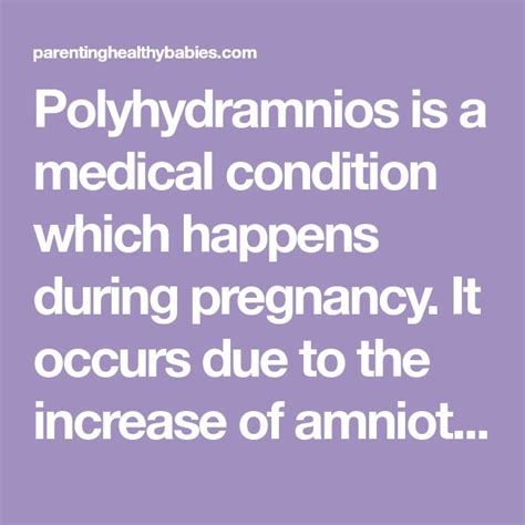 Polyhydramnios Symptoms Causes Risk Therapy Amniotic Fluid Uterus Medical Conditions