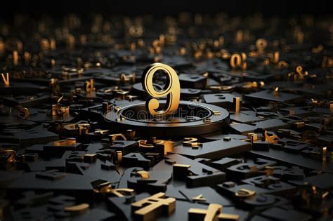 Illustration 3d Top Golden Symbols Mark Question Black Pile Threedimensional Symbol Signs White